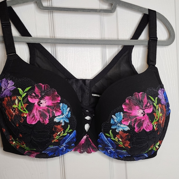 torrid | Intimates & Sleepwear | Torrid Curve Embroidered Pushup Plunge ...